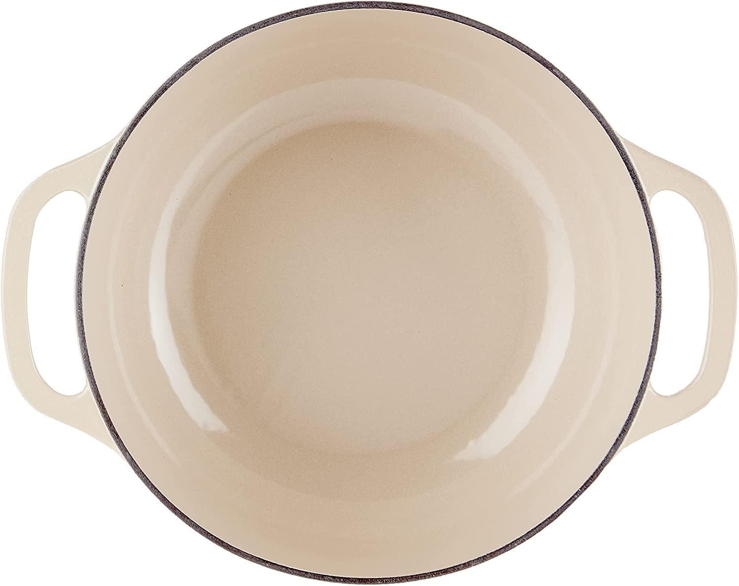 Lodge 3 Quart Enameled Cast Iron Dutch Oven with Lid – Dual Handles ...
