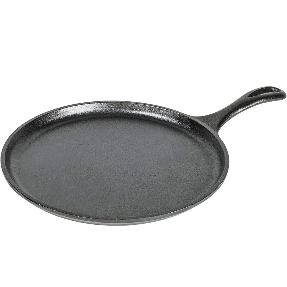 Lodge L9OG3 Cast Iron Round Griddle, Pre-Seasoned, 10.5-inch – Made in ...